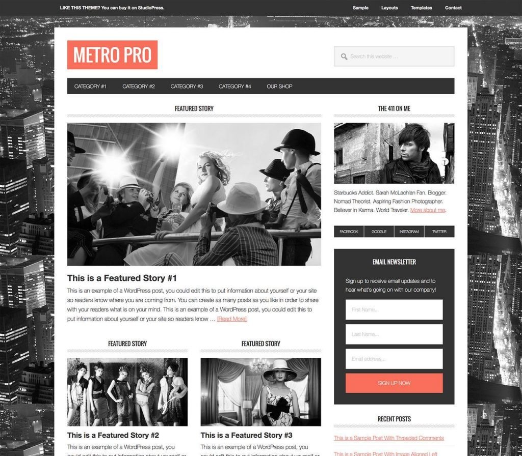 Metro Pro WordPress Modern Magazine Theme