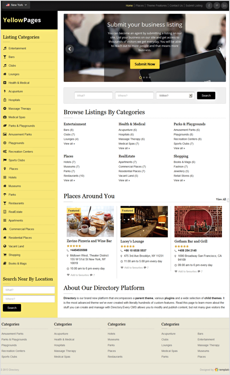 YellowPages – WordPress Yellow Pages Directory Or Classified Theme