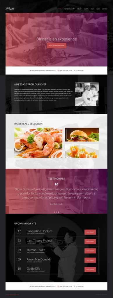 Resto Theme For Restaurant Reservation & Bars