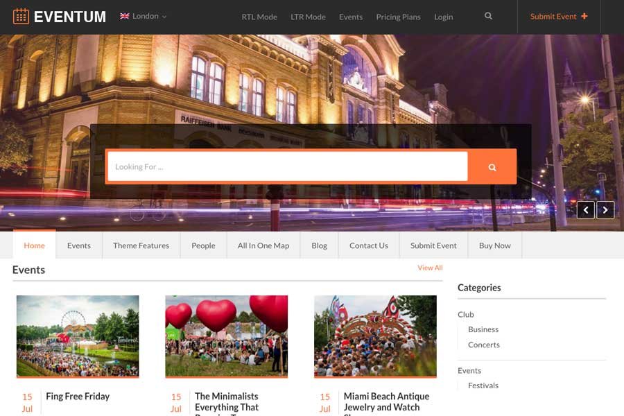 Best Events Directory WordPress Theme - Eventum