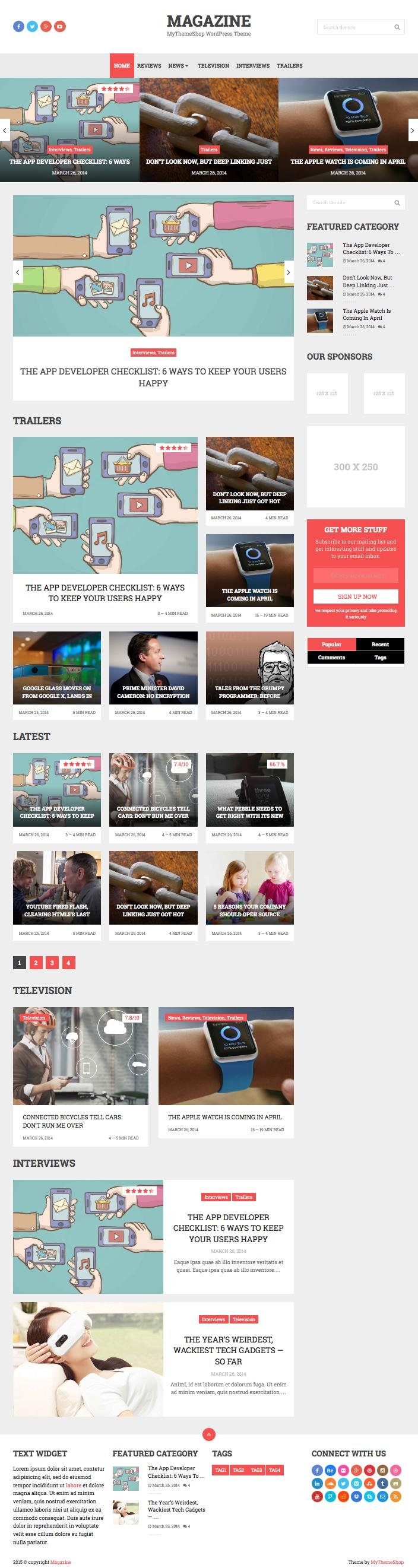 Magazine WordPress Multiple Homepage Layouts Theme