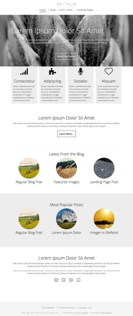Minus WordPress Multipurpose Landing Page Theme Minus WordPress Multipurpose Landing Page Theme