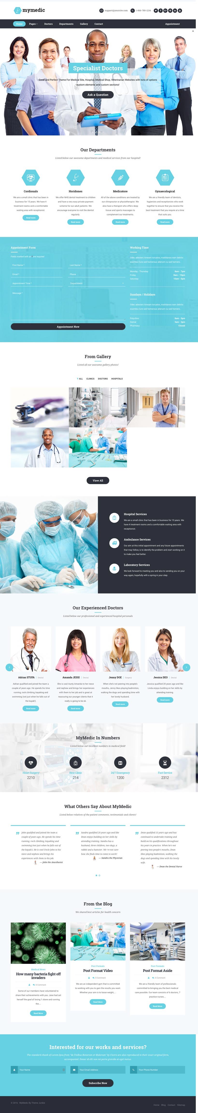 MyMedic WordPress Hospitals & Health Clinics Theme