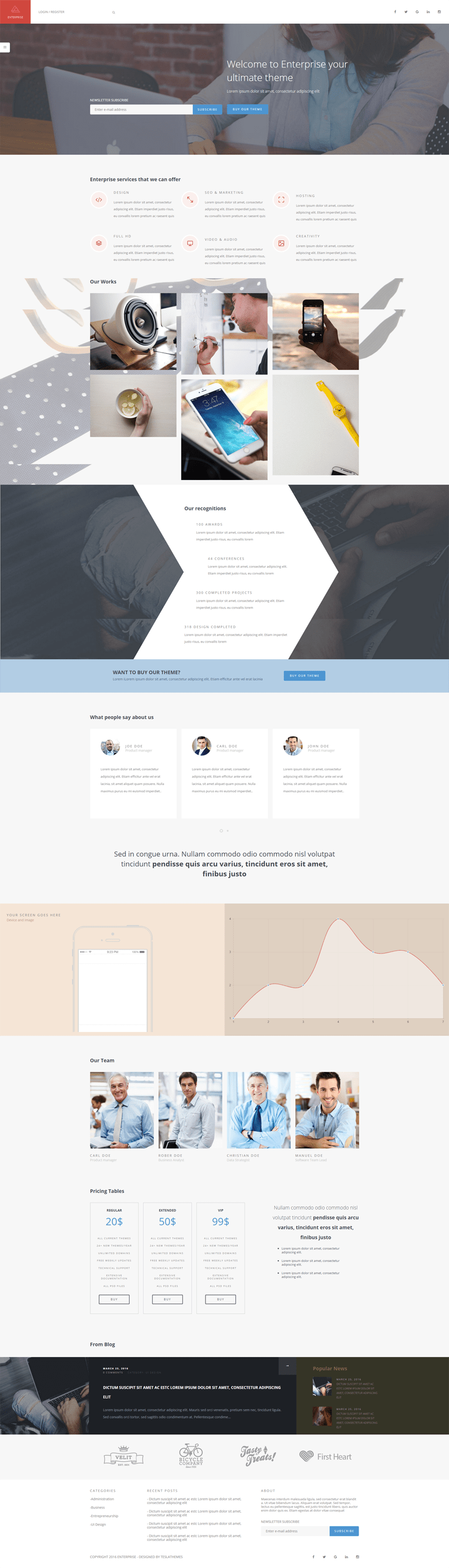 Enterprise WordPress Multipurpose Commercial Theme