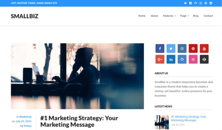 Smallbiz Modern WordPress Business/Corporate Theme
