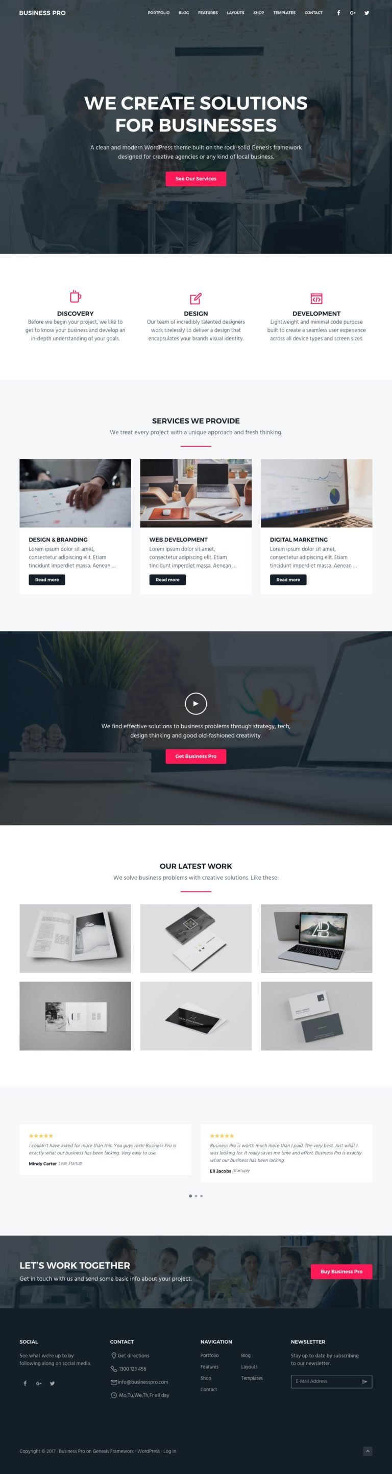 Business Pro WordPress Theme For Creative Agency & Service Providers
