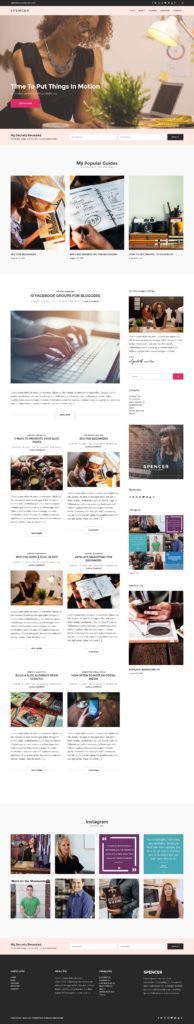 Spencer WordPress Theme For Digital Entrepreneurs & Bloggers