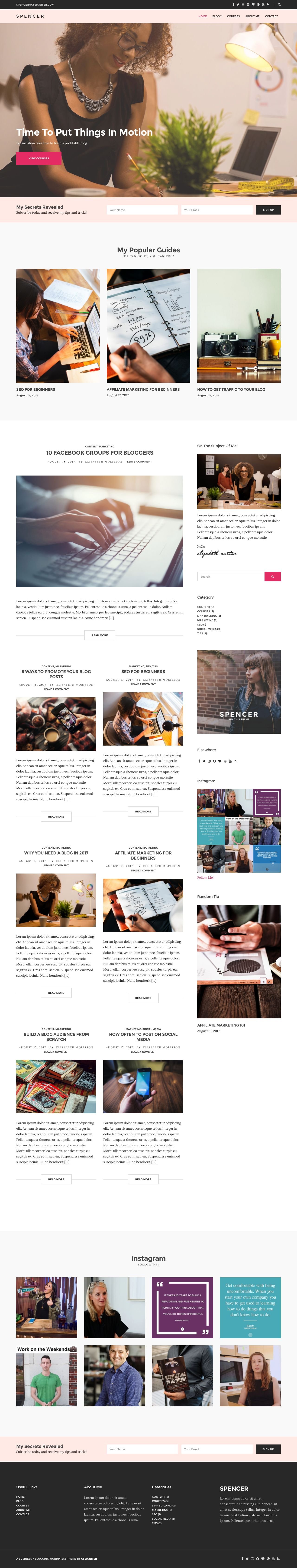 Spencer WordPress Theme For Digital Entrepreneurs & Bloggers