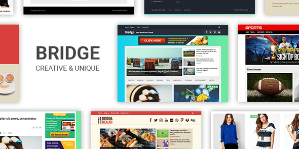 Bridge WordPress Theme For Multiple Sleek Magazine Layout Designs