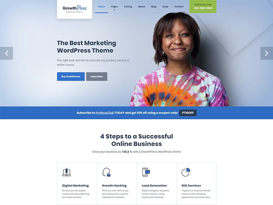 GrowthPress WordPress Theme For SEO & Digital Marketing Business