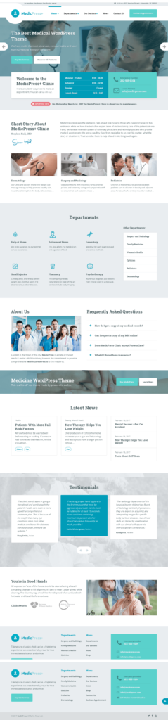 MedicPress WordPress Theme For Medical, Doctors, Clinics & Healthcare