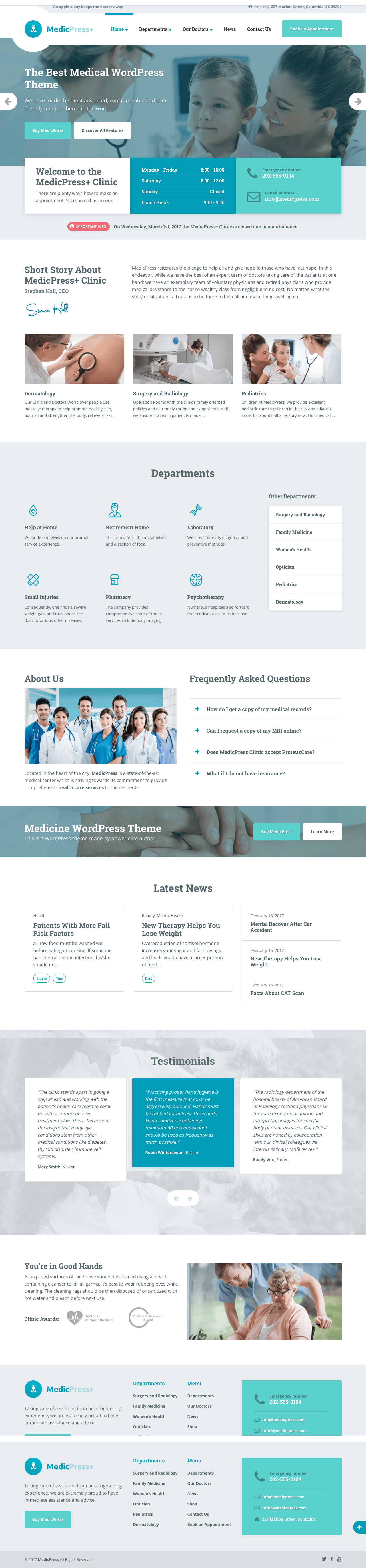 MedicPress WordPress Theme For Medical, Doctors, Clinics & Healthcare