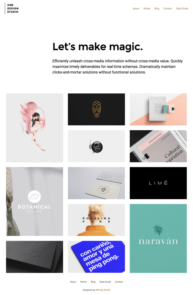 One Design Studio WordPress Theme For Creative Agency & Freelancers