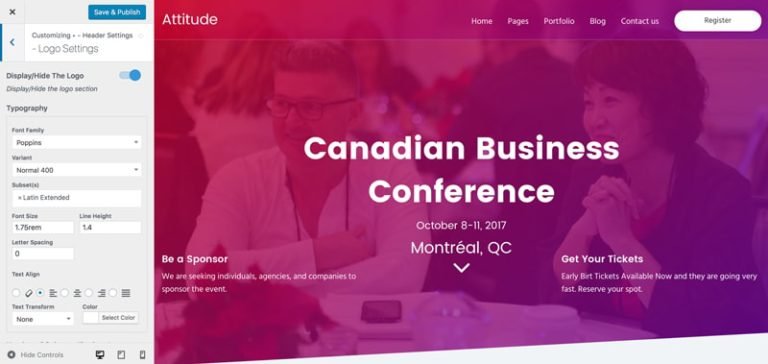 Attitude WordPress Theme For Business Conference