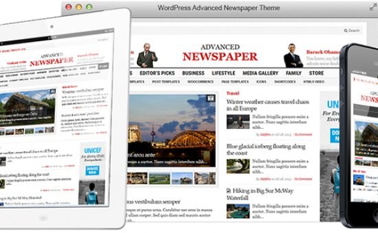 Advanced Newspaper WordPress Theme for e-Newspaper Sites
