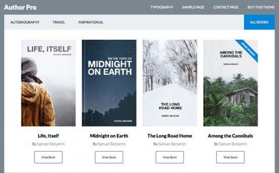 Author Pro Wordpress Theme For Published Books Or Travel History