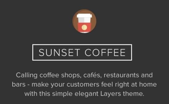 Sunset Coffee WordPress Theme for Cafe, Bars & Bistros